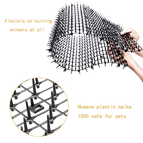 Gardentisan Scat Mat for Cats with Petsafe Plastic Spikes Large Indoor Outdoor Cat Scat Mat 78"x11"