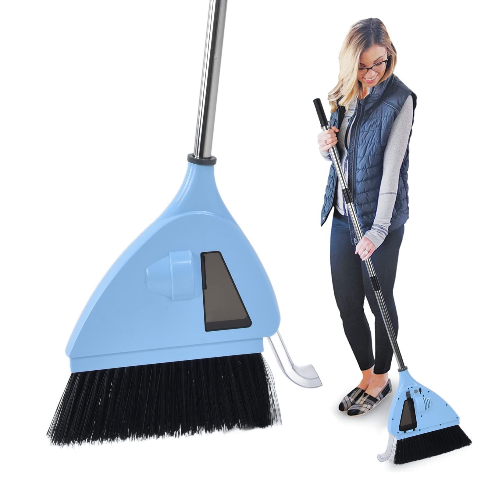 KIMISS 2 in 1, Cordless Vacuum Battery Vacuum Broom Cleaner for Household Bedroom Sweeper Sweeper USB Charging