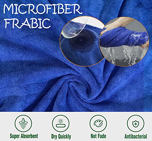 HhiMyOct Dog Drying Coat - Fast Drying Dog Towel Robe - Microfiber Dog Drying Bag Super Absorbent Pet Bathrobe, Adjustable Collar & Belly Strap Fast Drying Coat Pet Dog Cat Bath Robe Towel