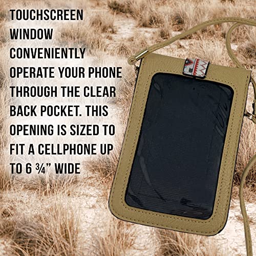 PGI Traders Southwestern Cell Phone Bag | Crossbody or Shoulder Wallet Purse | Magnetic Snap Closure | Interior Pocket in Pouch | Touchscreen for Smartphone | 51β Long Removable Strap