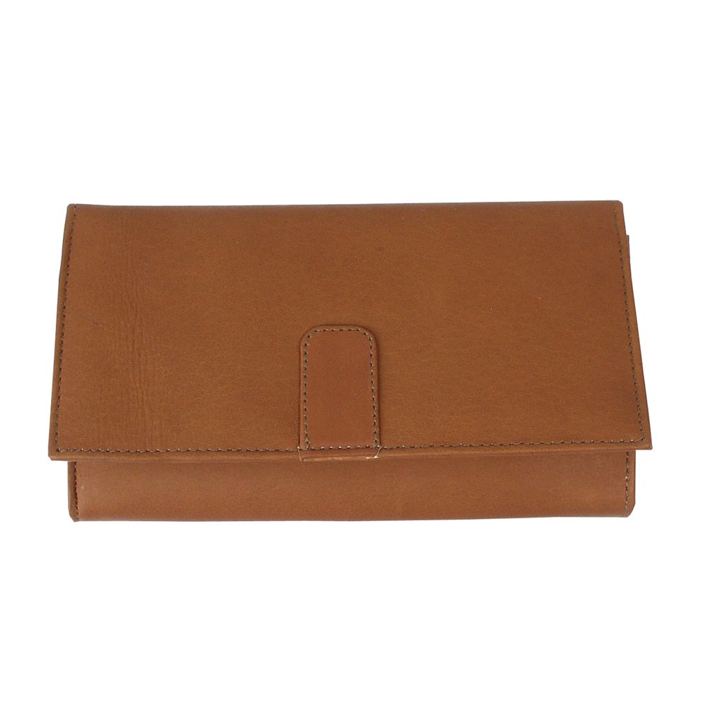 Piel Leather Deluxe Ladies Wallet, Black, One Size