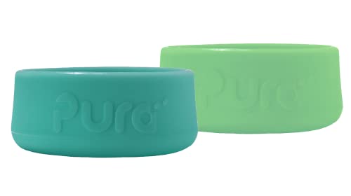 Pura Kiki Silicone Bottle Bumper - Plastic-Free, Medical-Grade, Protective, Anti-Slip Bottom Cover Compatible w/Pura Stainless Bottles 5oz, 9oz & 11oz (Moss and Mint)