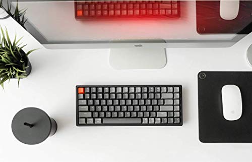 Keychron K2 Version 2 Wireless Gaming Mechanical Keyboard, Bluetooth/USB Wired Compact 84 Keys RGB LED Backlit Aluminum Frame for Mac Windows, Gateron G Pro Blue Switch