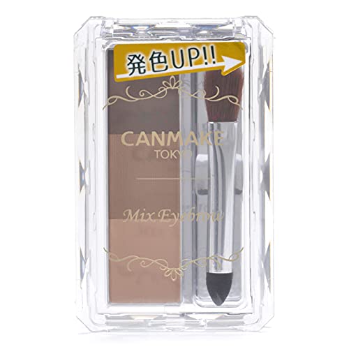 CANMAKE Mix Eyebrow, 3-Color Eyebrow Palette, 0.10 oz (3.0 g) (03 Soft Brown)
