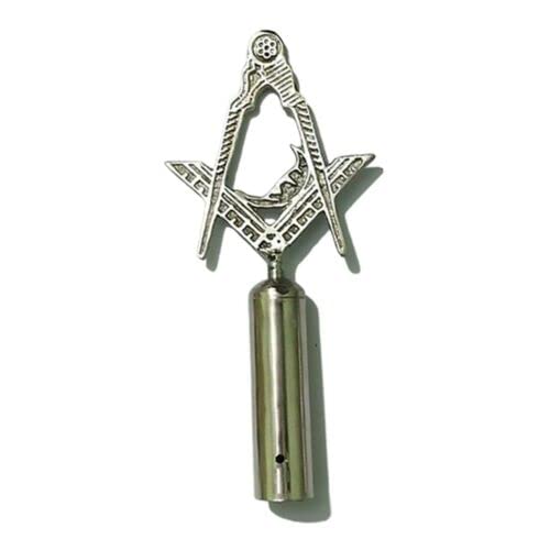 CraftX Masonic BLUE LODGE TOPS, MM, Silver Color Freemason Masonic Pole Topper Gift for Him - Her