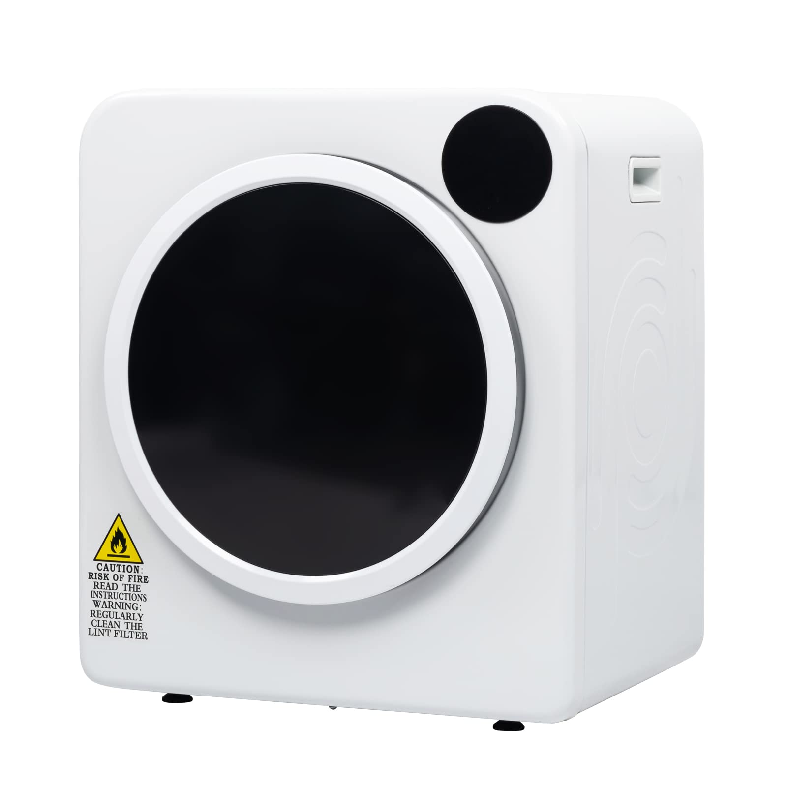 Kcelarec Portable Laundry Dryer, Compact Laundry Dryer for Clothes, 13.2LB Front Load Stainless Steel Clothes Dryers W/Exhaust Pipe, LCD Control Panel, 1300W For Apartment, RV, Home, Dorm