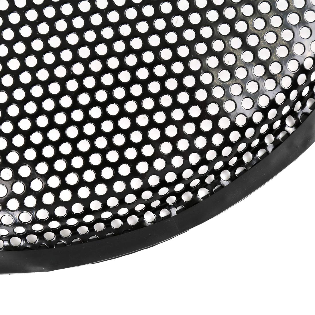 X AUTOHAUX Universal 12 Inch Car Audio Speaker Subwoofer Metal Waffle Grill Cover Protector with Rubber Edge and Clips