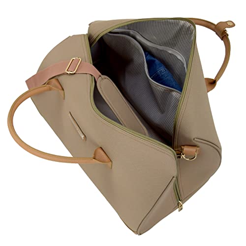 London Fog Chelsea Large Satchel, Champagne, Carry-On 20-Inch