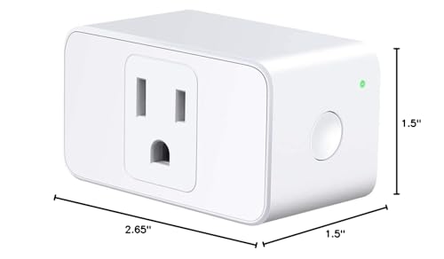 meross Wi-Fi Smart Plug Mini, 15 Amp & Reliable Wi-Fi Connection, Alexa and Google Voice Control, App Remote Control, Timer, Occupies Only One Socket, No Hub Needed