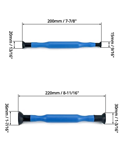 QWORK Valve Hand Lapping Stick, 4 Pack Double Ended Valve Grinding Tool with Suction Cup, Hand Valve Lapper Set 1-1/8, 1-3/8, 5/8, 3/16 Inch