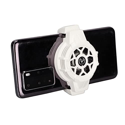 Phone Cooler,Ultra Quiet Cell Phone Radiator with Full Color LED Lights, USB Charging Cable and a High Speed Fan for 2.56in-3.34in (Width) Mobile Phones(White)
