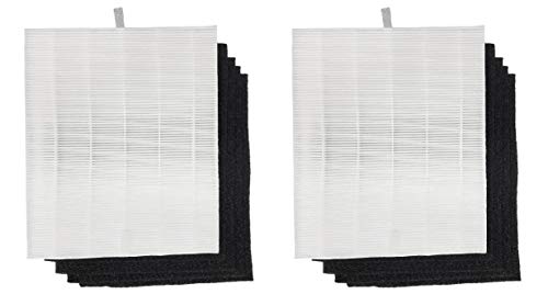 Nispira True HEPA Filter Replacement with Activated Carbon Compatible with Winix Air Purifier Model C545, P150, B151, 9300. Compared to C545 1712-0096-00 Filter S / 113050 Filter C. 2 Sets