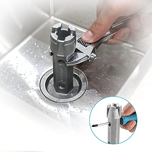 DURATECH 2-Pack Tub Drain Remover Wrench, Tub Dual Ended Drain Wrench, Aluminum Alloy Wrench for Bath drains, Shower Drains and Closet Spuds