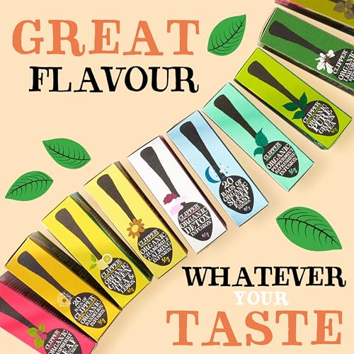 Clipper Tea Chamomile & Peach Teabags β USDA Organic, Great Hot or Iced β Natural, Fair & Delicious Fruity Chamomile & Peach Infusion β 20 Tea Bags