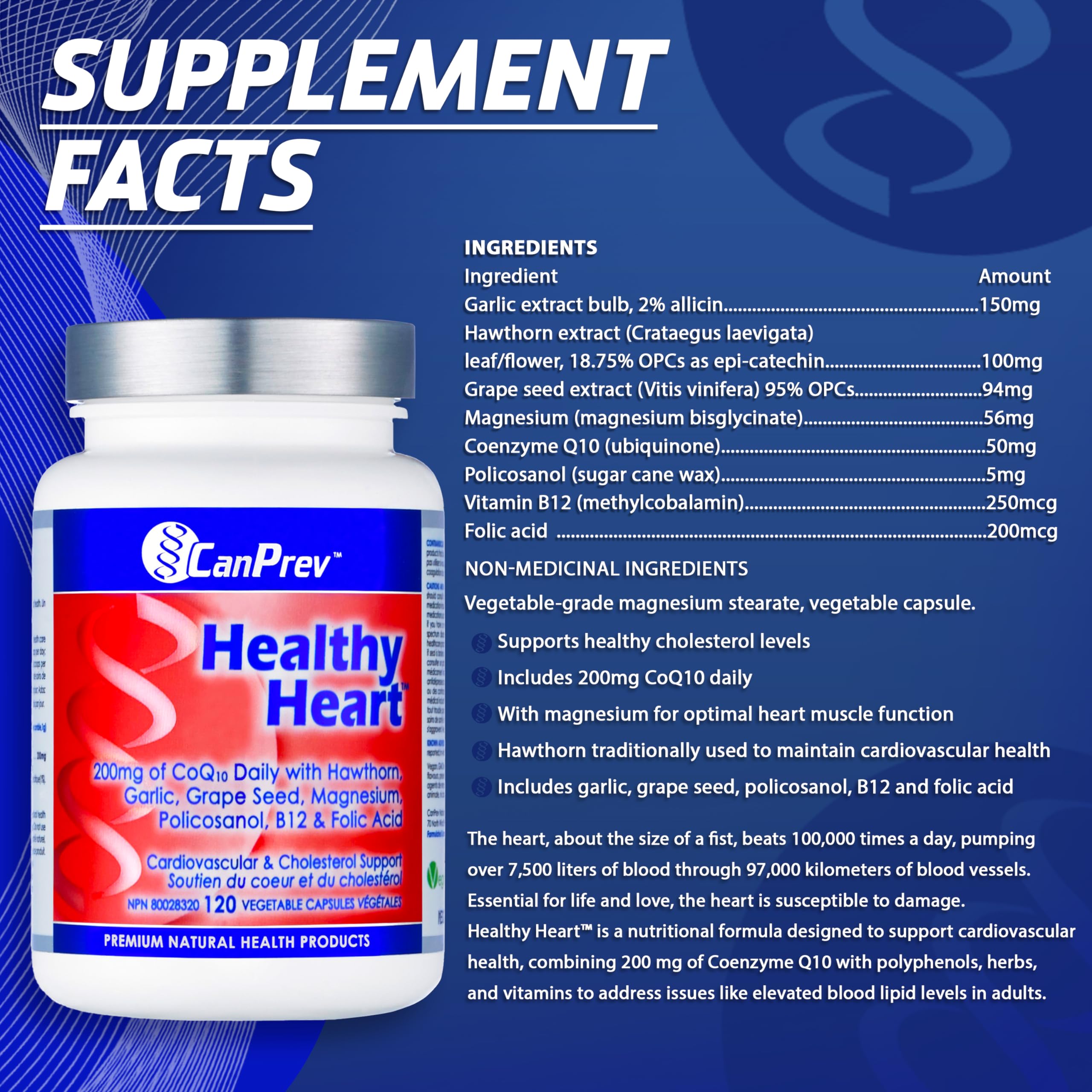 CanPrev Healthy Heart Vegi Capsules, 120 Count