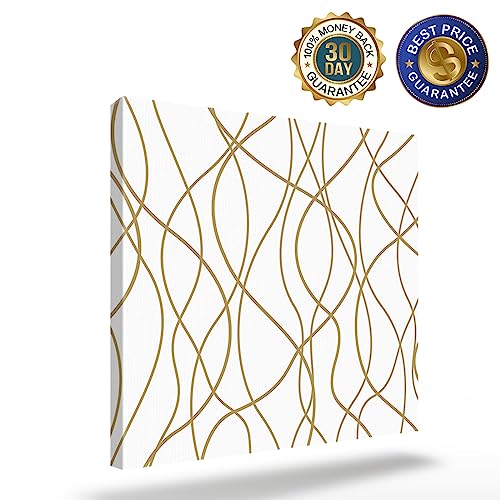 Canvas Wall Art Pictures on Canvas Oil Painting Art with Framed for Home Decorations Modern Line (28'' x 28'' x 1 Panel)