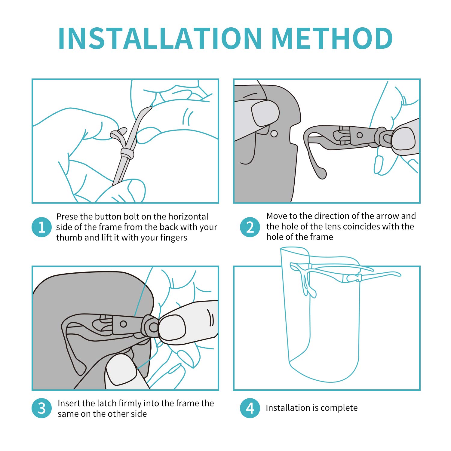 Clear Face Shield,Reusable Face Shields For Women and Men,Protective Face Shield Set for Full Face Protection from Droplets and Saliva with 3 Reusable Glasses and 6 Replaceable Anti Fog Shields