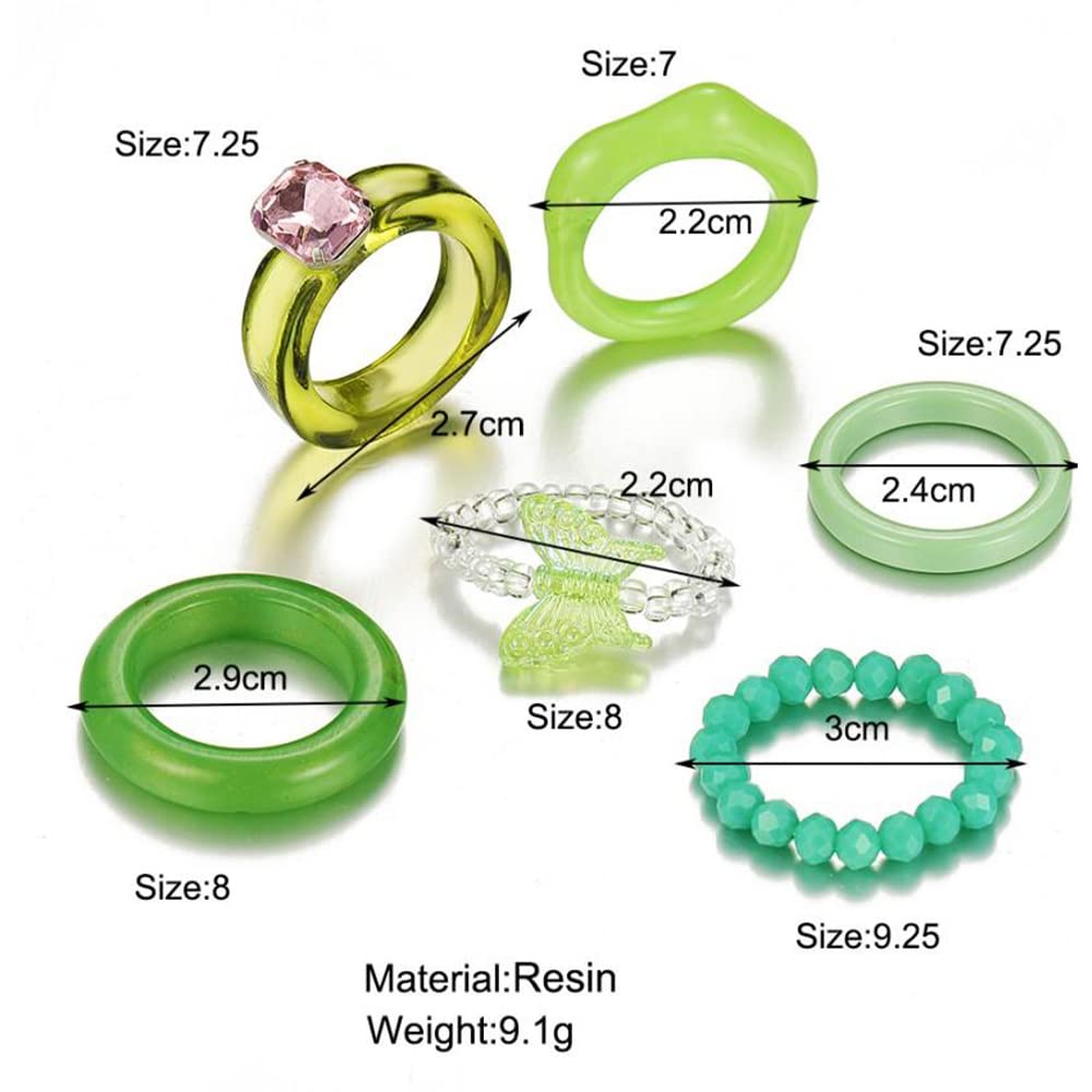 CSIYANJRY99 Vintage Girly Gold Ring Set, Boho Resin Finger Ring Aesthetic Snake Butterfly Crystal Thick Ring, Folded Midi Ring Wrapped Gift (21PCS)