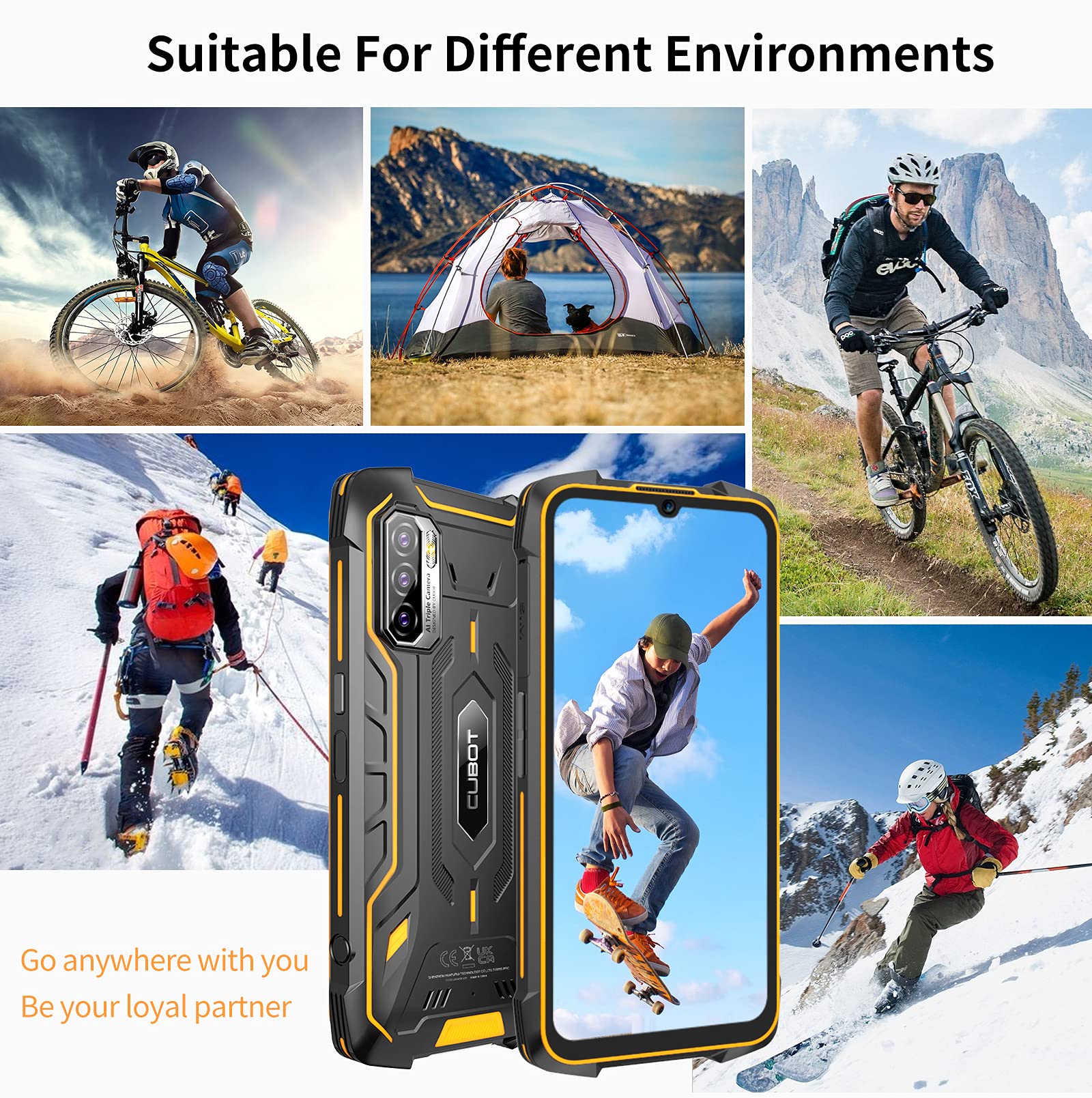 CUBOT Rugged Smartphone Unlocked, King Kong 5 Pro Android 11 Unlocked Rugged Phone, 8000mAh Battery, 48MP Camera Waterproof Cell Phone, 6.1” HD+ Screen, 4G Dual SIM Cell Phone