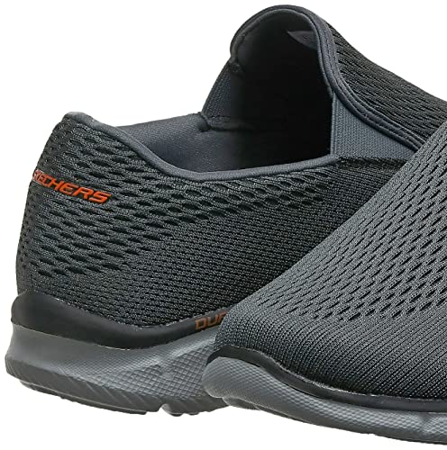 Skechers Men's Equalizer Double Play Slip-On Loafer,Charcoal/Orange,11 M US