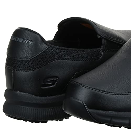 Skechers Men's Nampa-Groton Food Service Shoe, Black, 9 Wide