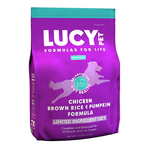 Lucy Pet Products Formulas for Life - Limited Ingredient Diet Dry Dog Food, All Breeds & Life Stages - Chicken, Brown Rice & Pumpkin, Multi, 4.5 lb