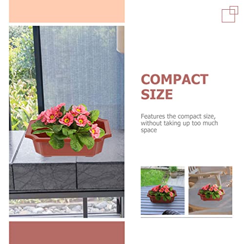 ERINGOGO Bonsai Planter Pot 6 PCS Bonsai Training Pots, 9 Plastic with Drainage Hole, Deep Flower Pot Plants Growing Pots for Nursery, Garden, Balcony Retangular Flower Pot