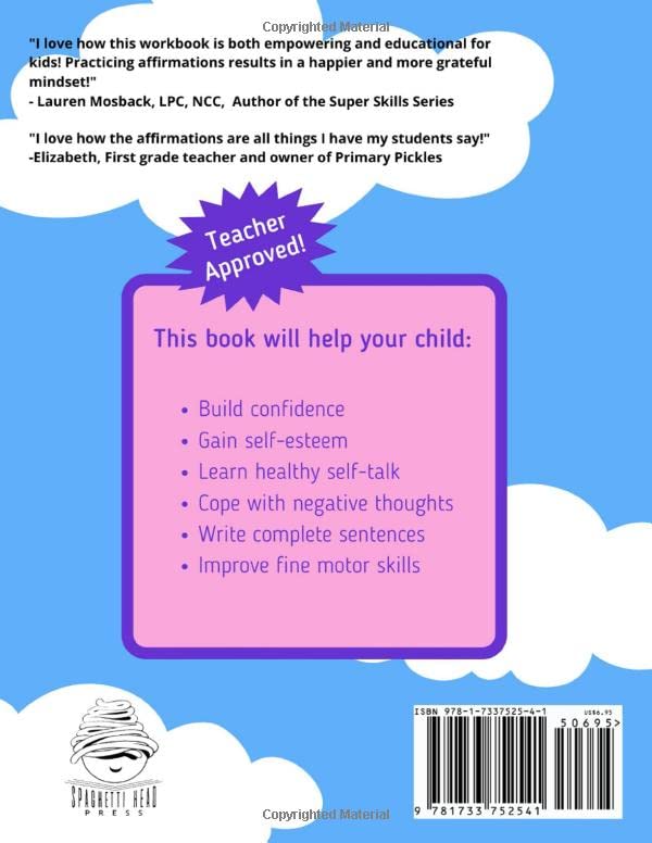 Positive Affirmations Handwriting Practice Workbook for Kids: Phrases for Building Confidence and Self-Esteem