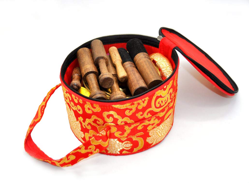 Chakra Healing Tibetan Singing Bowl Set~ Seven Chakra Color with Symbols ~Sizes from 2.5" to 5” for Meditation,Sound Healing, Sound Therapy & Mindfulness ~ Mallets, Cushions & Carrying Case included