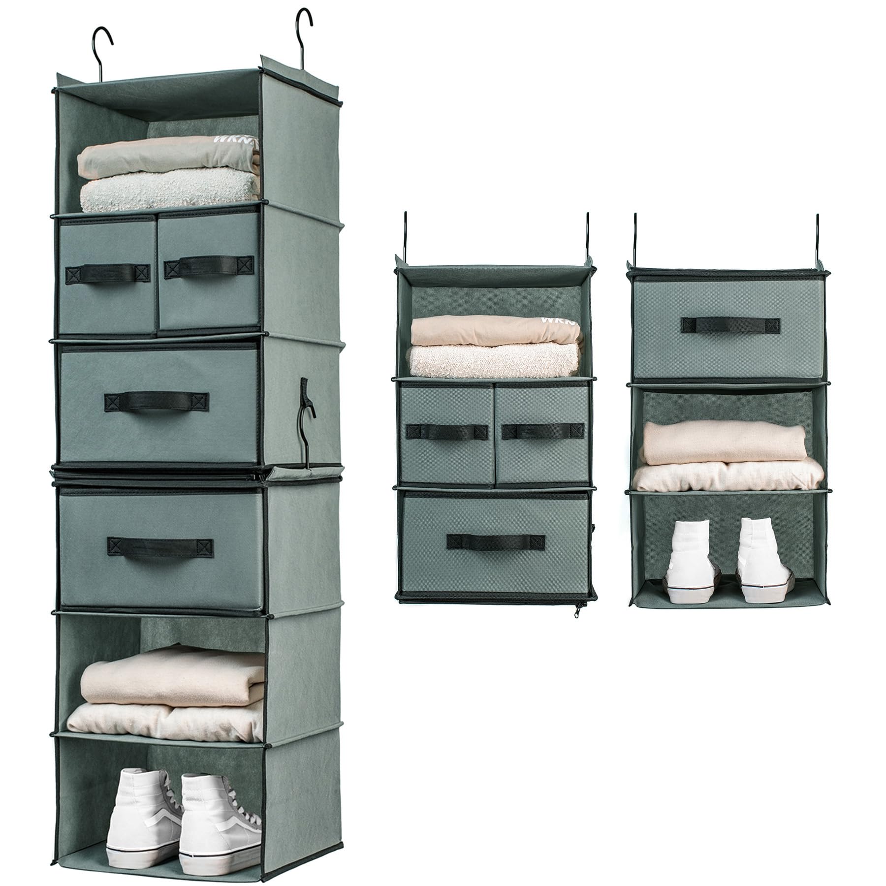 SMIRLY 6 Shelf Seperable Hanging Closet Organizer and Storage Shelves - Hanging Organizer for Closet, Hanging Shelves for Closet Organizers and Storage, Large Closet Organizer, Sweater Organizer.