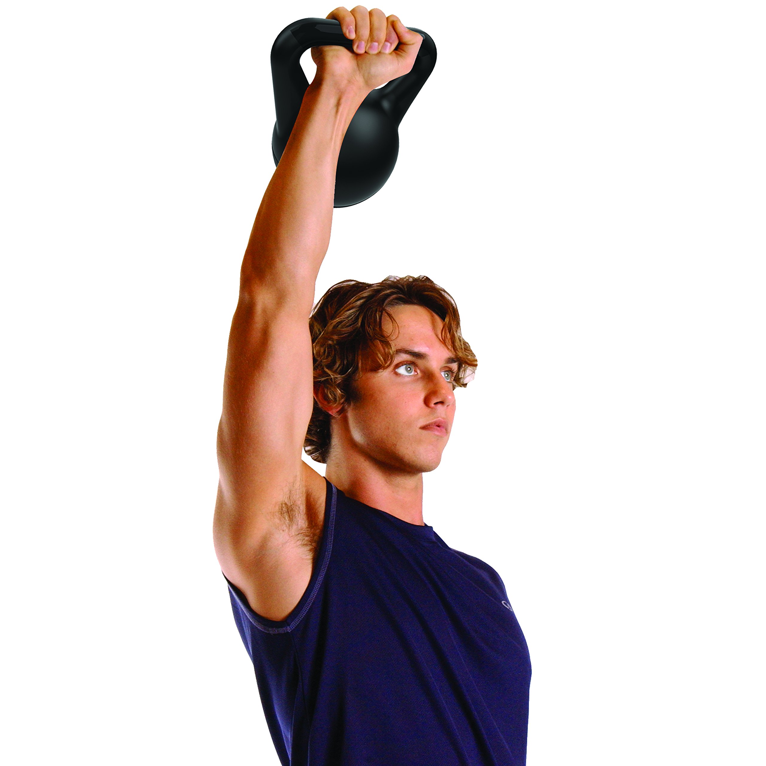 CAP Barbell Vinyl Coated Cement Kettlebell, Black 10LBS