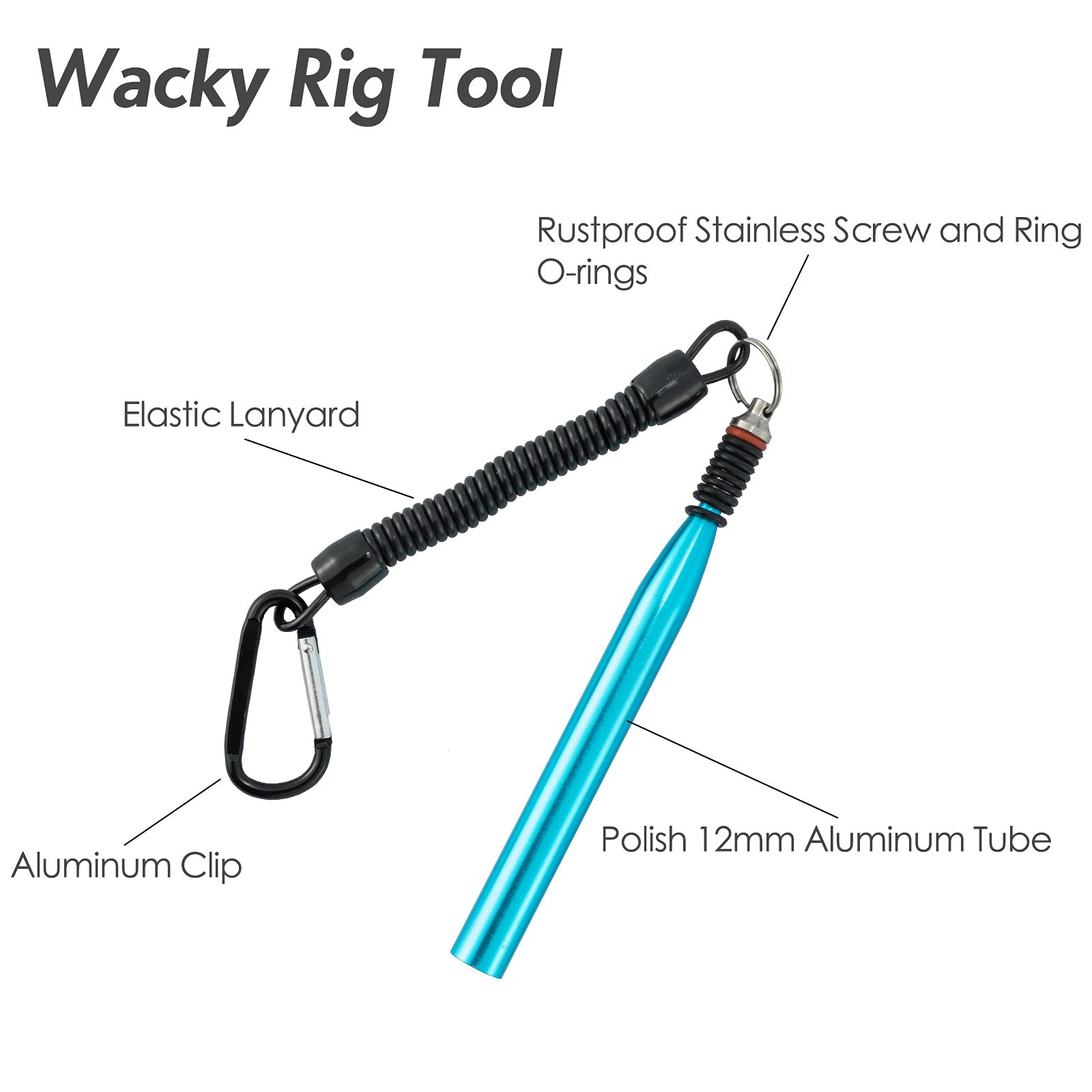 Dr.Fish 141-Pieces Wacky Worms for Bass Fishing Wacky Rig Kit Weedless Hook Plastic Worm Stick Bait Wacky Tool and O Rings