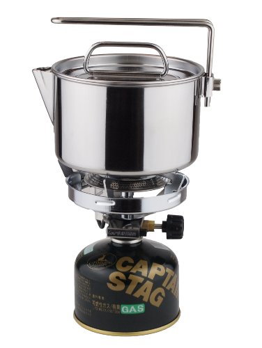 Captain Stag M-7296 Camping Kettle Cooker, 5.5 inches (14 cm), 0.5 gal (1.3 L)