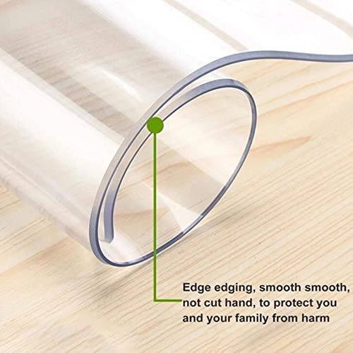 Clear PVC Desk Chair Mat 1.5mm Vinyl Floor Protector Mat,Chair Mat-PVC Transparent Non-Slip Durable Floor Protector Mat for Office Home Hard Floor Carpet Hallway Hardwood Floors Mat Protect Pad,60/80