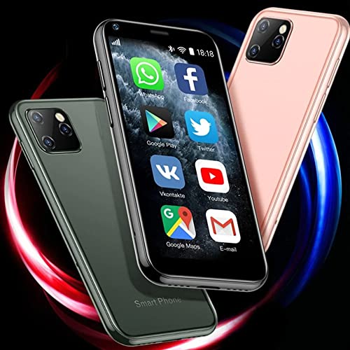 SOYES XS11 3G Mini Smartphone 2.5Inch WiFi GPS China Mobile 1GB RAM 8GB ROM Quad Core Android Cell Phones 3D Glass Slim Body HD Camera Dual Sim Google Play Cute Smartphone (White)