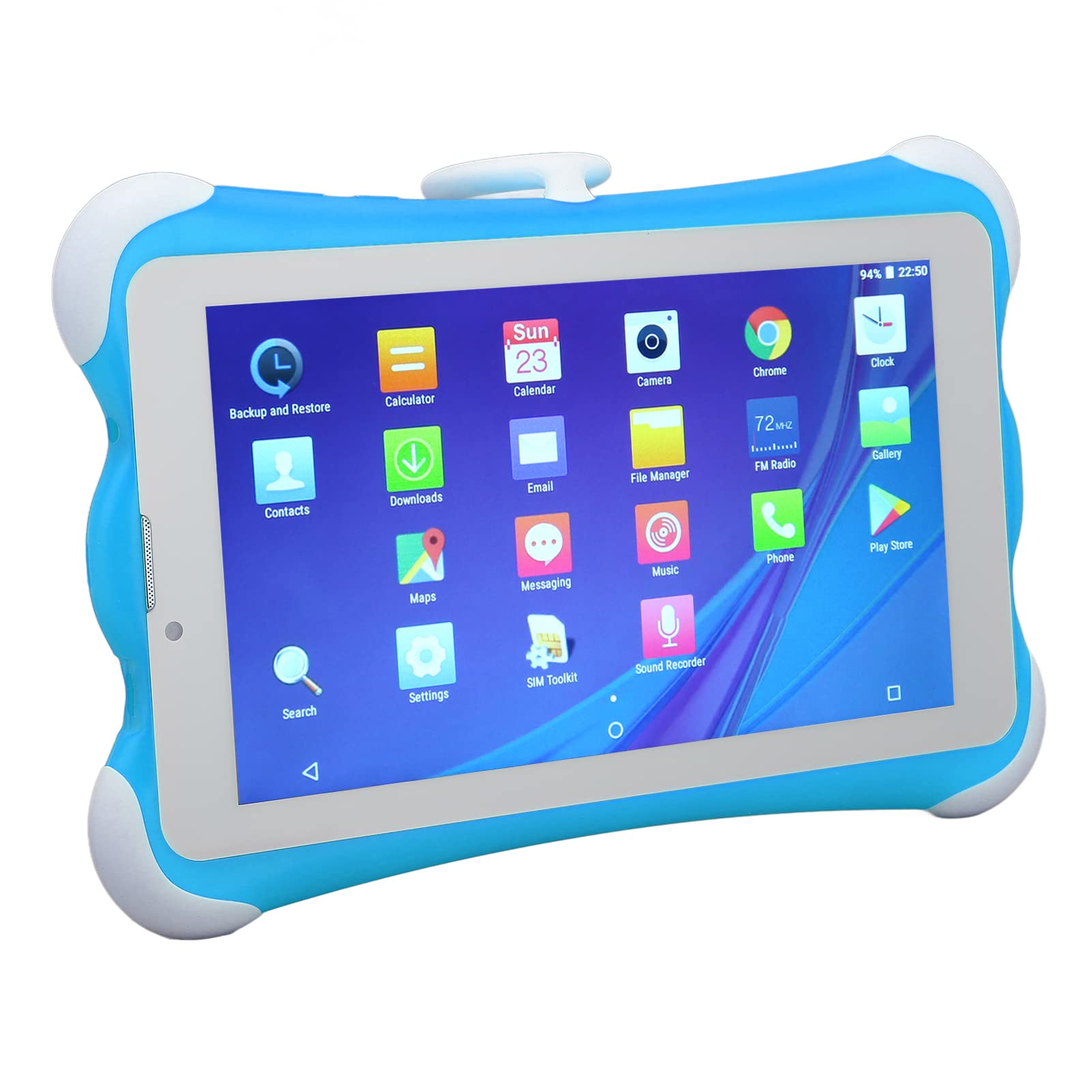 DAUZ Kids Tablet, 3GB RAM 32GB ROM Blue Children Tablet Animation for Games (US Plug)