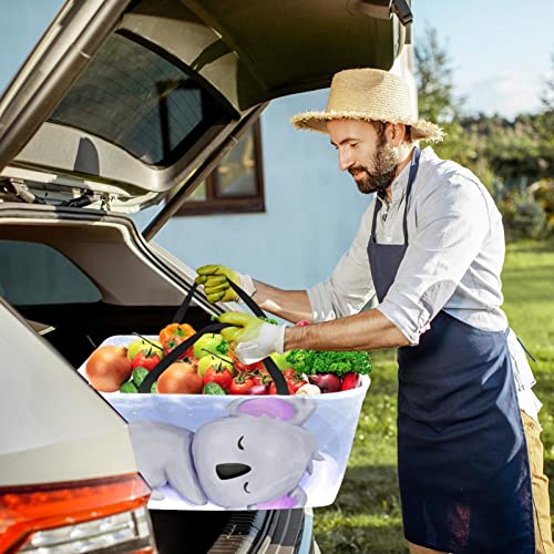 Reusable Shopping Basket Koala Portable Folding Picnic Grocery Bags Laundry Basket Shopping Tote Bag