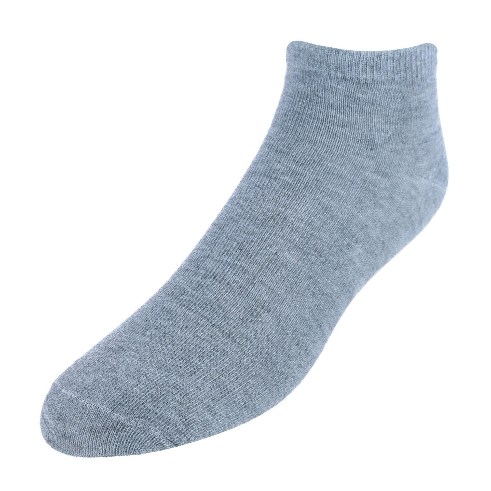 CTM® Men's Quarter Cut Athletic Comfort Socks (5 Pairs), Multiple