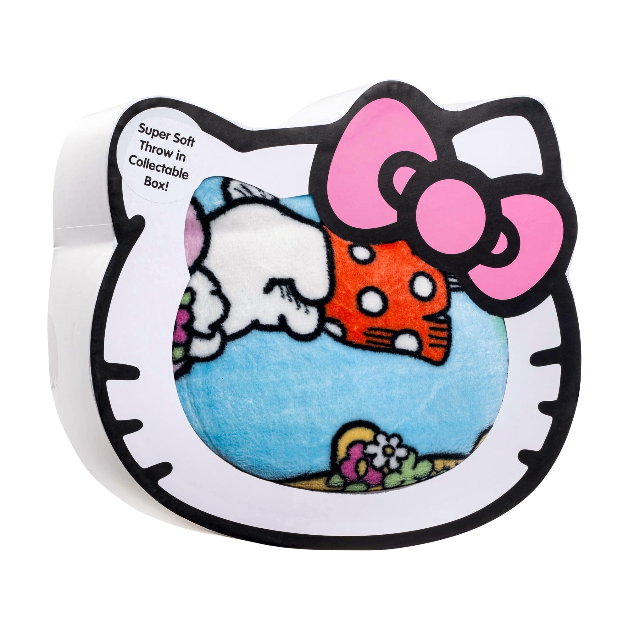 Hello Kitty Throw Blanket with Gift Box - Throw Measures 46 x 60 Inches β Super Soft Special Edition Fleece Bedding