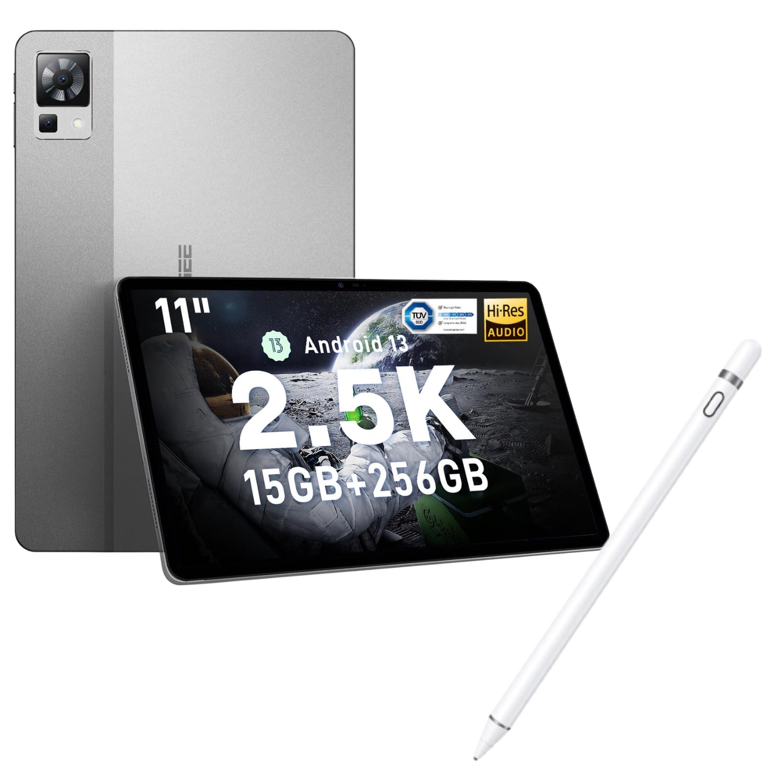 DOOGEE T30 PRO Tablet with Stylus,11'' 2.5K Android 13 Tablets, 15GB+256GB Octa-Core Gaming Tablet, 8580mAh, Hi-Res Quad Speakers, 20MP Camera, Helio G99 - Bluetooth & Wi-Fi