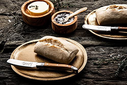 Laguiole Style de Vie Butter knives Luxury Line, set of 4, olive wood