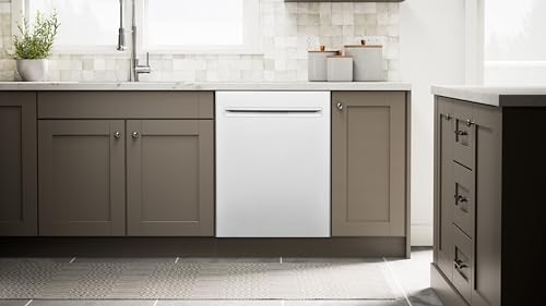Kenmore 24" Built-In Stainless Steel Tub Dishwasher with EasyFlex 3rd Rack, SmartWash, UltraWash Plus, TurboDry, MoreSpace Adjustable Rack, Energy Star Certified, White