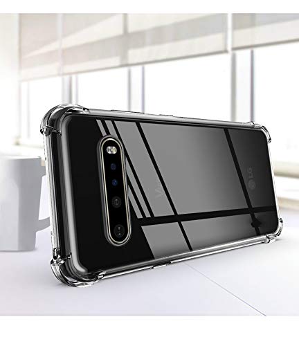 Starhemei Compatible for LG V60 ThinQ Case, Soft TPU Shock Absorption Flexible Gasbag Protection Case Cover for LG V60 ThinQ (Clear)