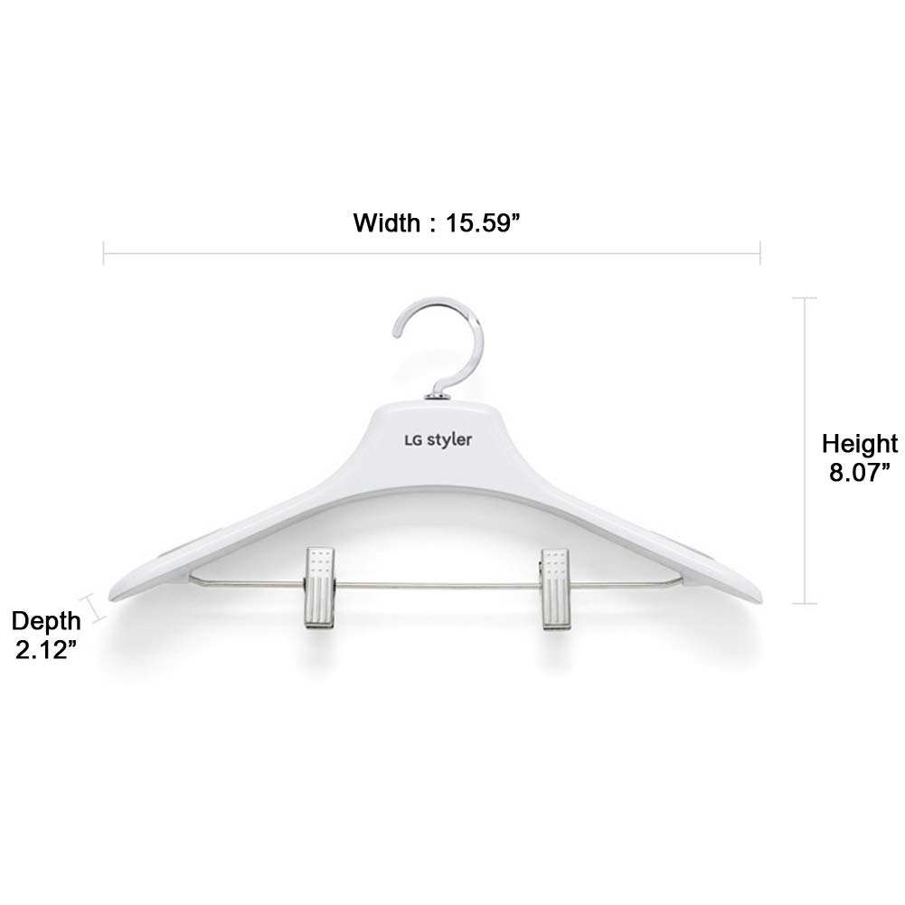 LG Styler Clothes Shirts Suit Hanger Holder with Non-Slip Pad, Stainless Steel Clips and Hooks