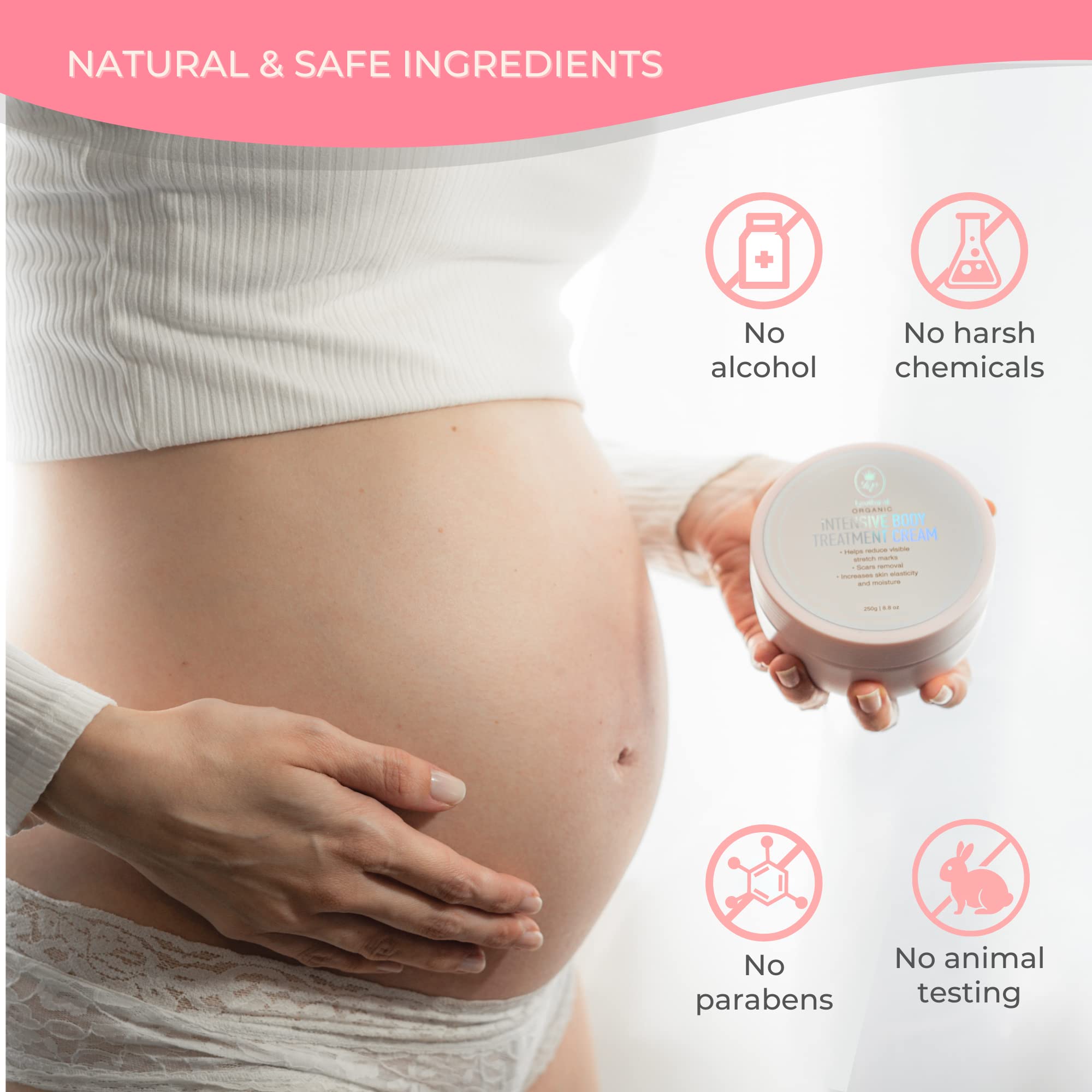 Levitural Stretch Mark & Scar Removal Cream for Pregnancy, Postpartum (2-in-1) - Maternity Skin Care Moisturizer Stretch Mark Prevention with Antioxidant Goji Extract - EXTRA LARGE Volume (8.8 Oz)