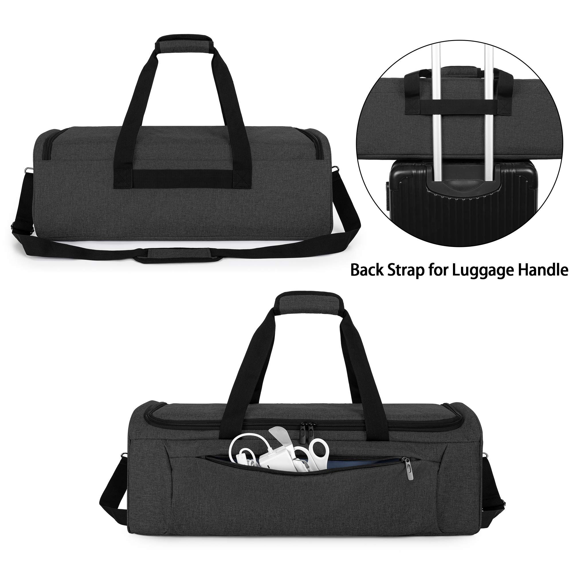 CURMIO Carrying Case Compatible with Cricut Explore Air 2, Cricut Maker, Silhouette Cameo 4 and Cameo 3, Craft Storage Bag with Pockets for Die Cutting Machine, Black(Patented Design)