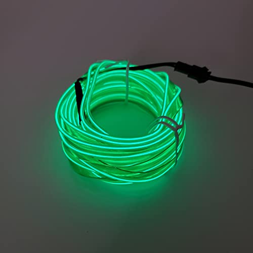 GZYF Interior Car LED Strip Lights, Ambient Lighting Kits, Interior Corridor Room Atmosphere Lights Decoration, 5M Neon Light with 6mm Sewing Edge for Automotive Trucks SUVs ATVs RVs, Green