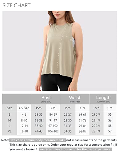 ODODOS 3-Pack Loose Tank Tops for Women Sleeveless Gym Athletic Workout Tops Basic Yoga Shirts, Black, Charcoal, White, Medium