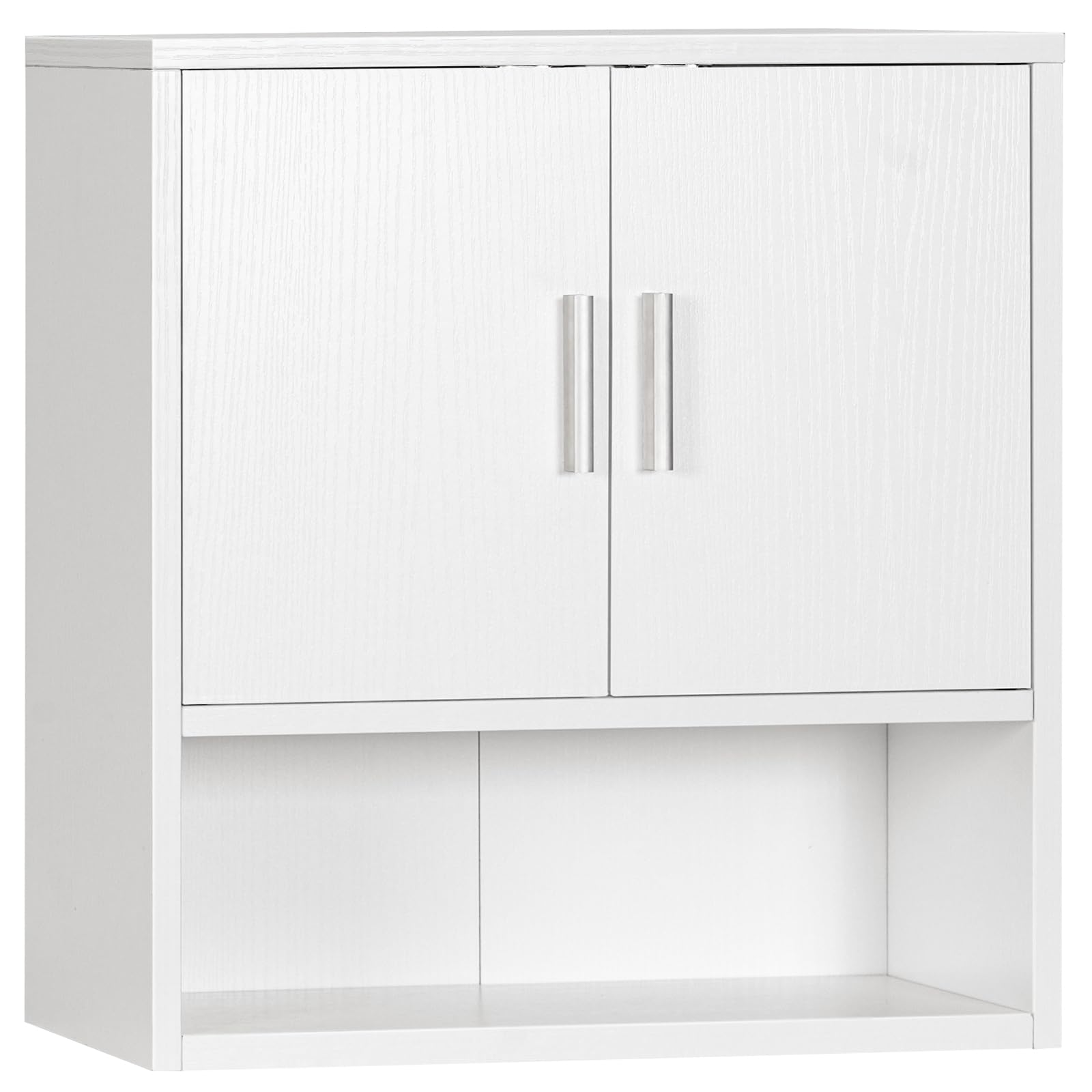 HOOBRO Medicine Cabinet, Bathroom Cabinet Wall Mounted, 15 x 7.1 x 16.1Inches, 3 Hidden Compartments, for Bathroom, Bedroom, Kitchen, White WT48CW01
