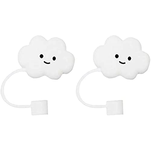 Food Grade Silicone Straw Tip, Silicone Straw Tips Cover Reusable Cloud Shape Straw Toppers, Drinking Straw Covers Plugs Anti-dust Airtight Seal Splash Proof, Outdoor Home Kitchen Party Decor